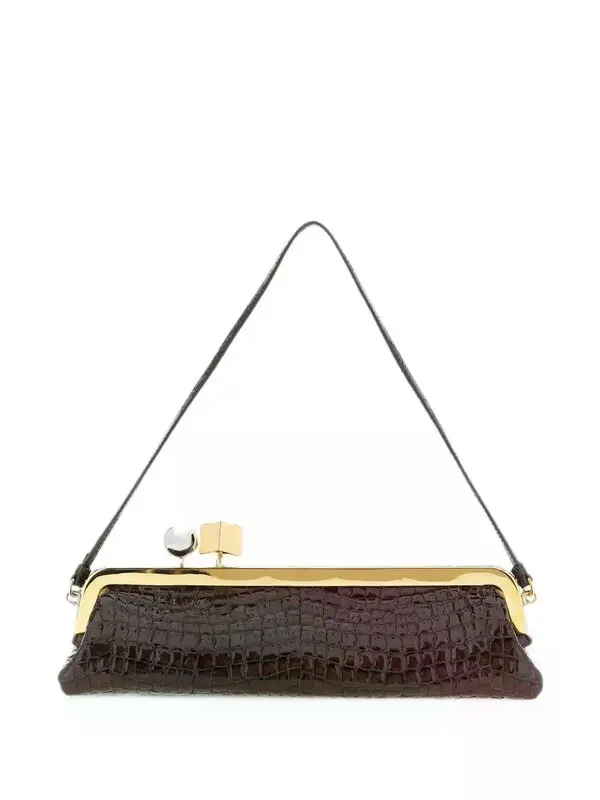 Jacquemus Salon Crocodile-effect Clutch Bag