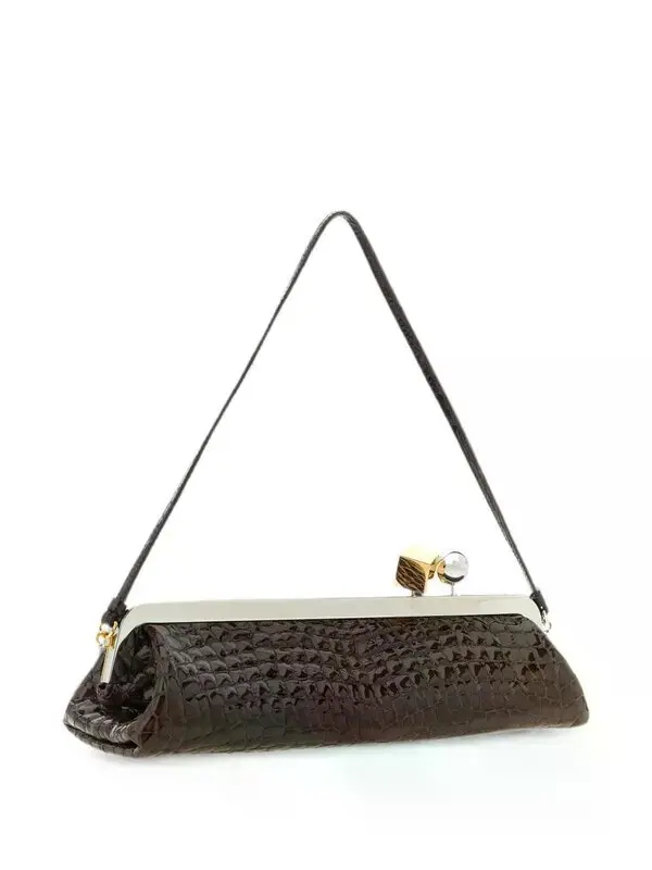 Jacquemus Salon Crocodile-effect Clutch Bag