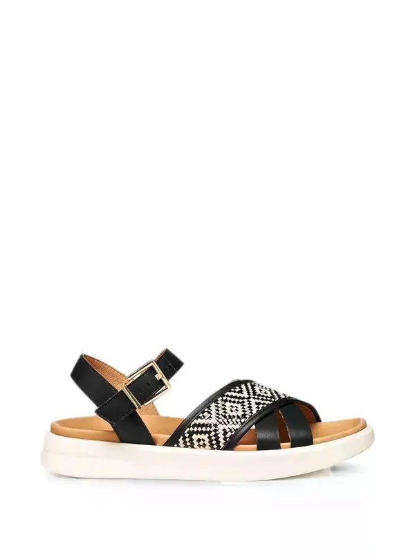 Geox Xand 2s Woven-panel Buckled Sandals