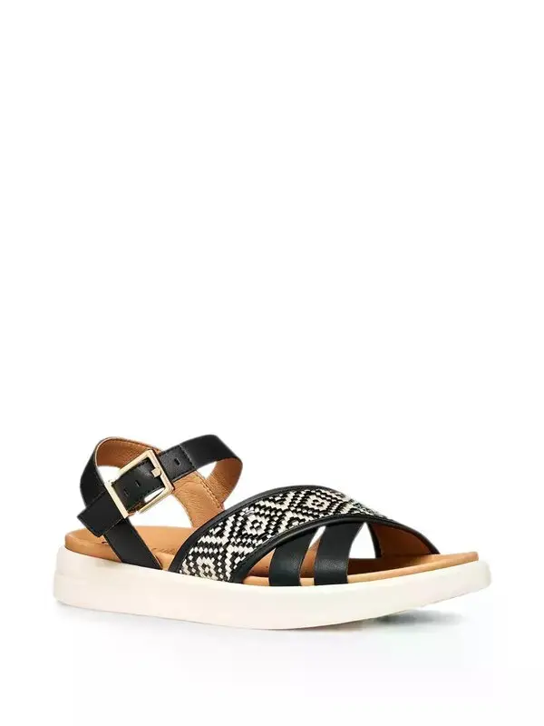 Geox Xand 2s Woven-panel Buckled Sandals