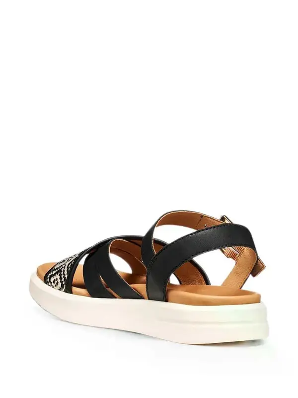 Geox Xand 2s Woven-panel Buckled Sandals