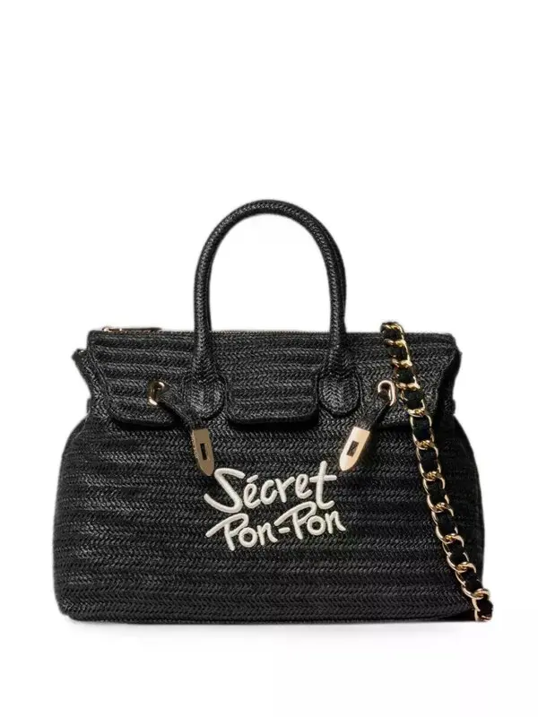 SECRET PON-PON Medium Victoria Logo-embroidered Shoulder Bag