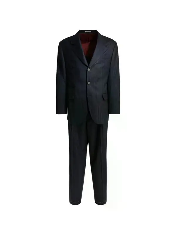 Brunello Cucinelli Pinstriped Wool Suit