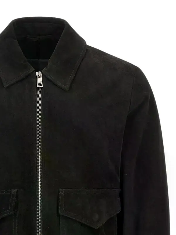 GIORGIO BRATO Suede-finish Zip-up Jacket