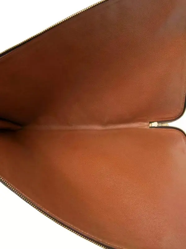 LOUIS VUITTON 1997 Monogram Poche Documents Portfolio Business Bag - Brown