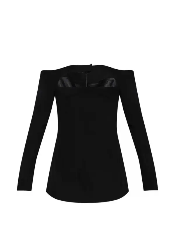 Florence & Fortitude Jordan Cutout Long-sleeve Top - Black