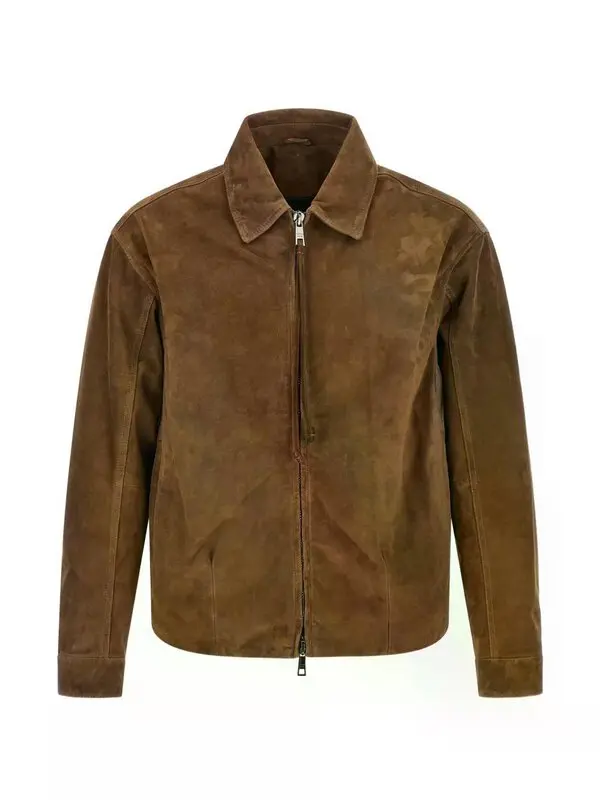GIORGIO BRATO Suede Shirt-collar Jacket