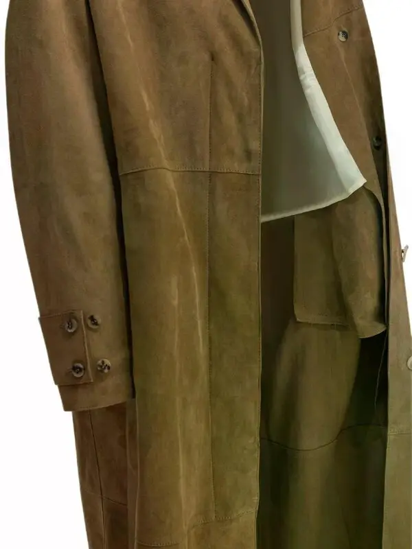 GOLDEN GOOSE Belted Waist Suede Coat