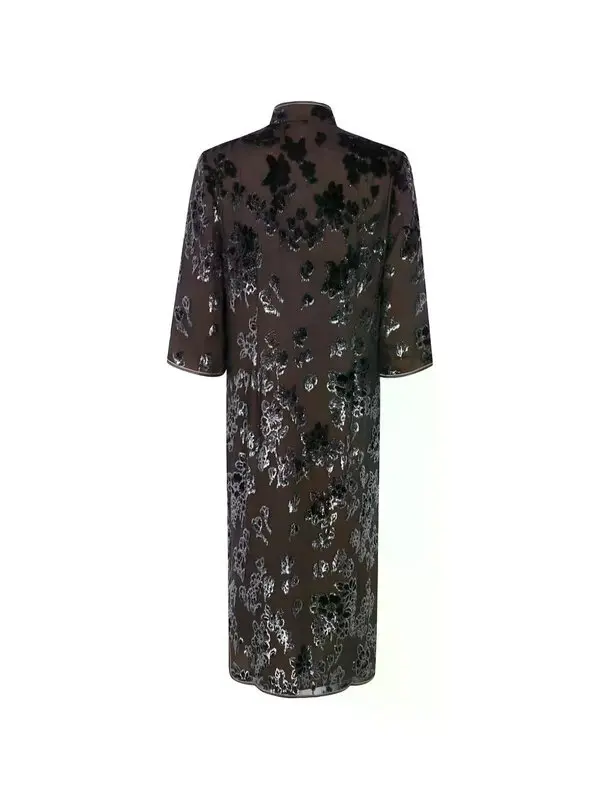 PIERRE-LOUIS MASCIA Floral-devoré Silk-blend Midi Dress