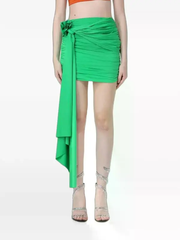 MAYGEL CORONEL Ruched Floral-detail Skirt