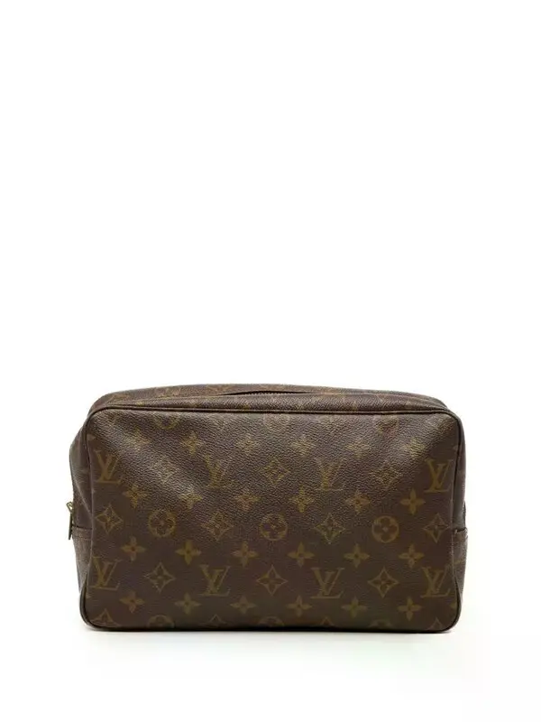 LOUIS VUITTON Monogram Canvas Trouse Toilete 28 Clutch - Brown