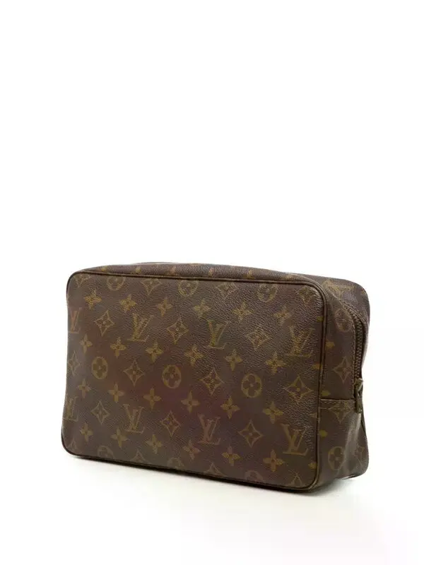 LOUIS VUITTON Monogram Canvas Trouse Toilete 28 Clutch - Brown