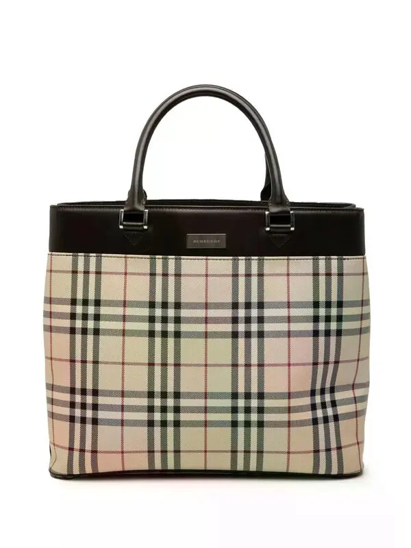 Burberry 2000-2017 House Check Canvas Tote Bag