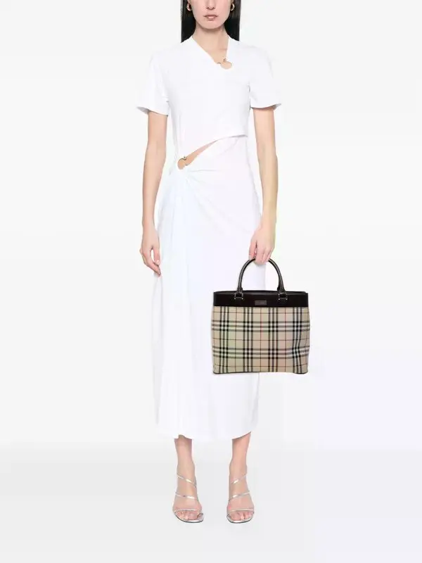 Burberry 2000-2017 House Check Canvas Tote Bag