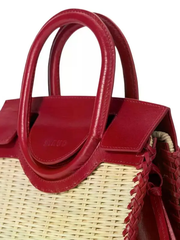 Staud Maude Mini Wicker Tote Bag - Neutrals