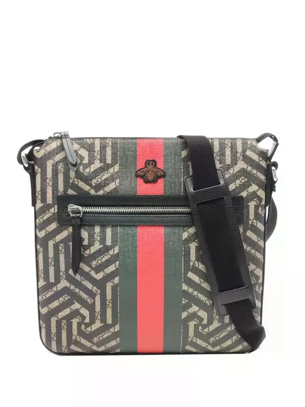 Gucci 2000-2015 Gg Supreme Caleido Web Bee Crossbody Bag