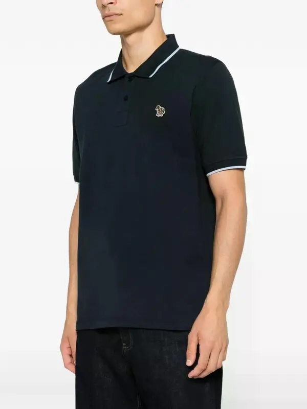 Paul Smith Zebra-patch Tipped Polo Shirt