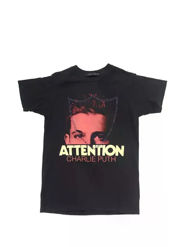 HTC LOS ANGELES Charlie Puth Lux Crystal-embellished T-shirt - Black