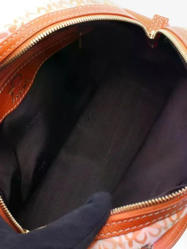 Loewe 2000-2026 Small Anagram Canvas Bowling Bag Handbag