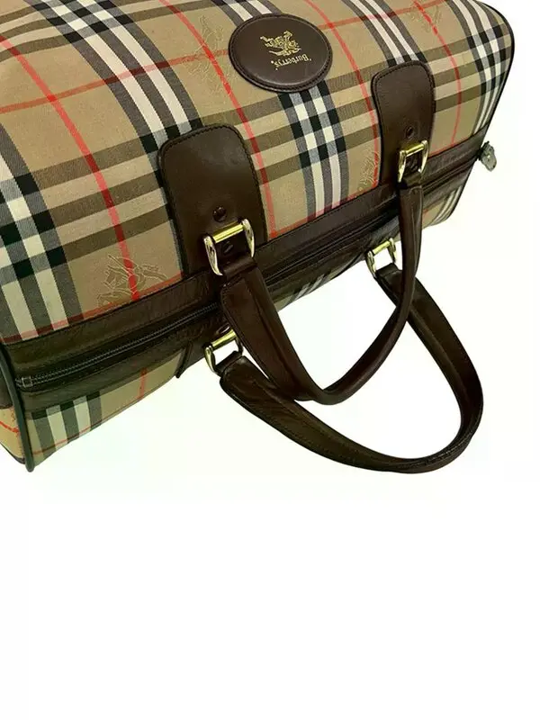 Burberry Haymarket Check Canvas Travel Bag - Neutrals