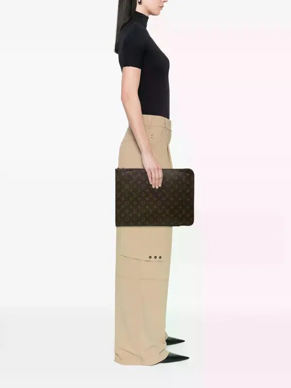 LOUIS VUITTON 1988 Monogram Poche Documents Portfolio Business Bag