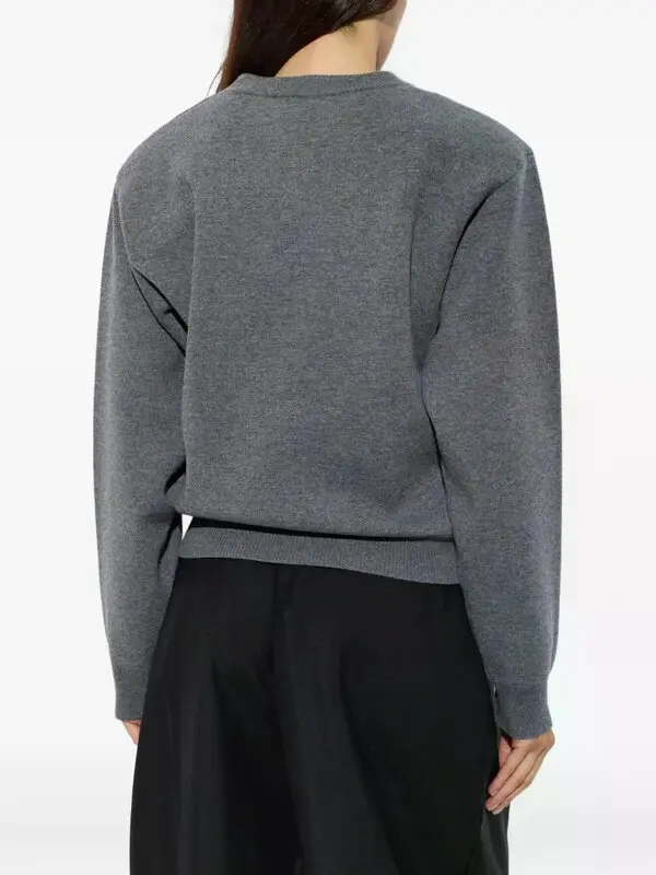 RÓHE Shoulder-padded Crew Neck Sweater