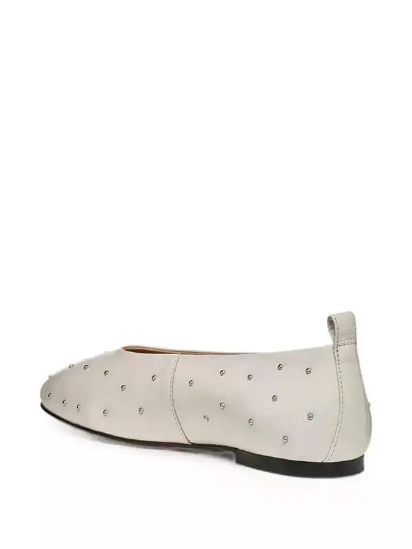 Geox Marsilea Stud-embellished Leather Ballet Flats