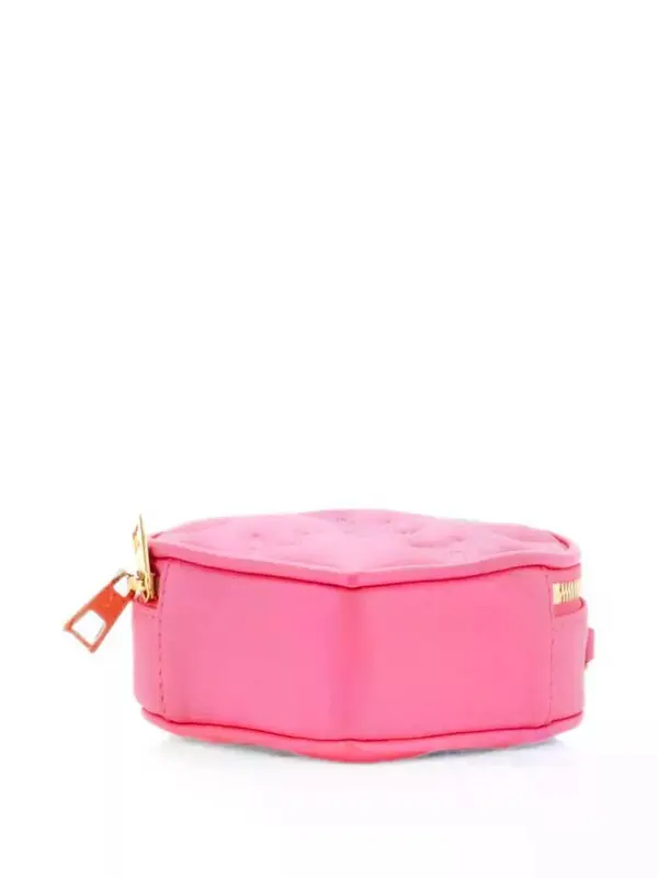 LOUIS VUITTON Bubblegram Leather Heart Pouch - Pink