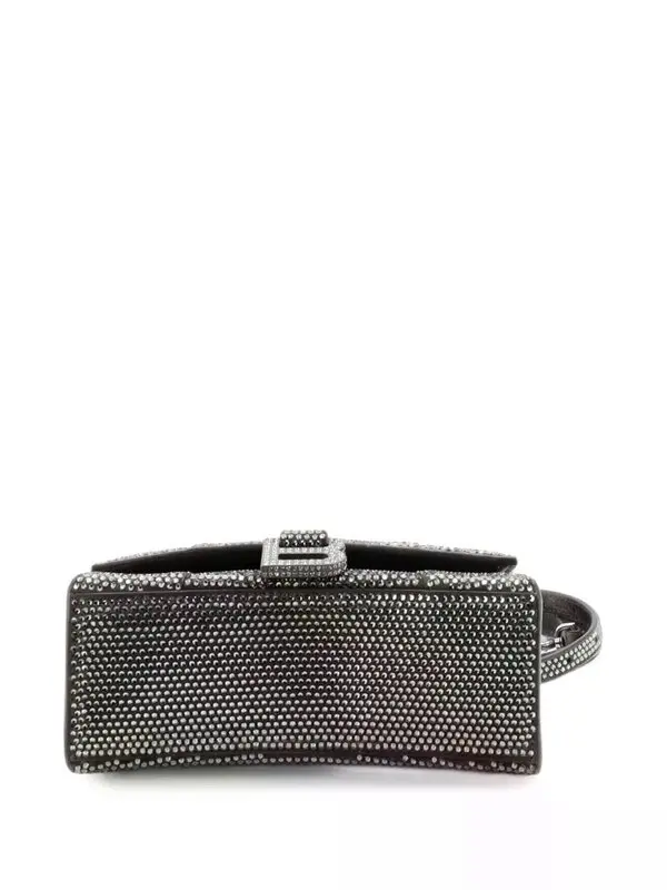 Balenciaga Hourglass Top Handle Bag Suede With Crystals Xs Crossbody Bag