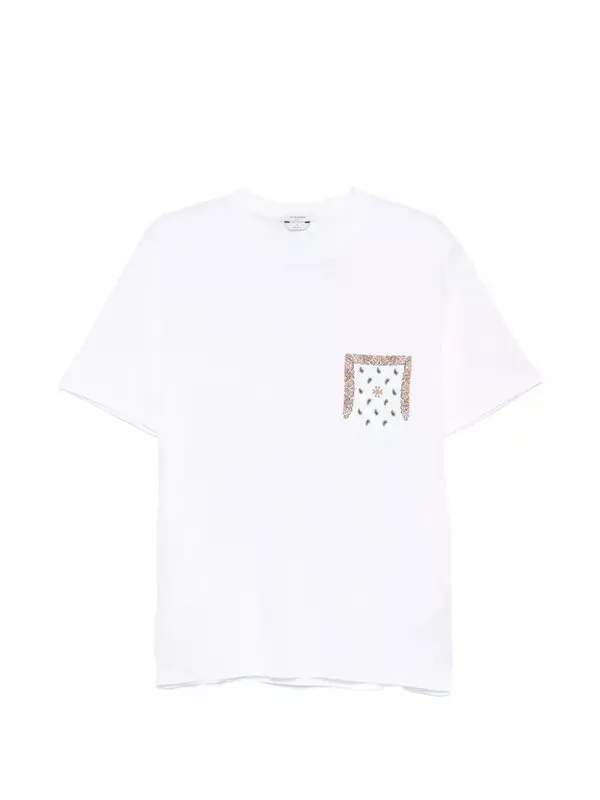 Jacob Cohen Paisley-print Pocket T-shirt - White