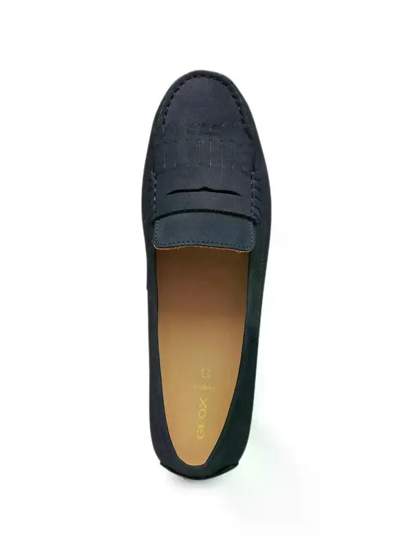 Geox Kalistena Suede Loafers With Fringe Detail - Blue