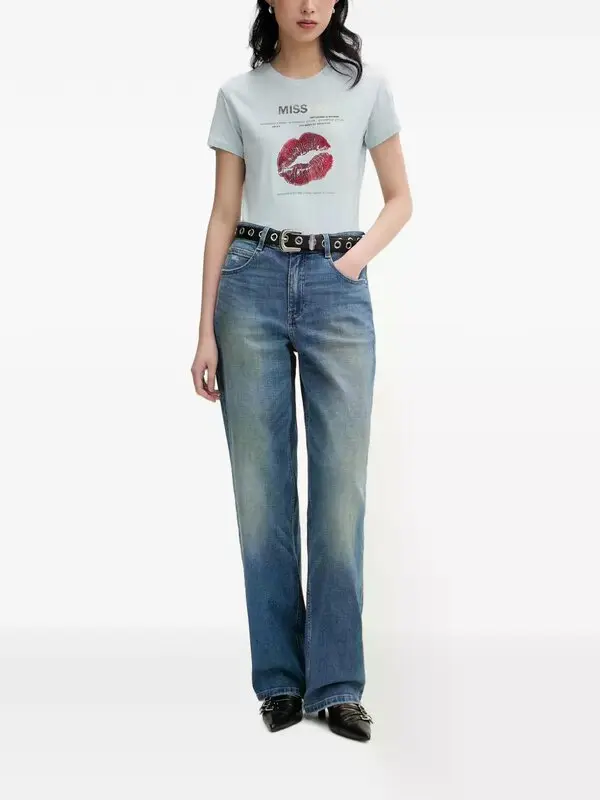Miss Sixty Embellished Logo-print T-shirt
