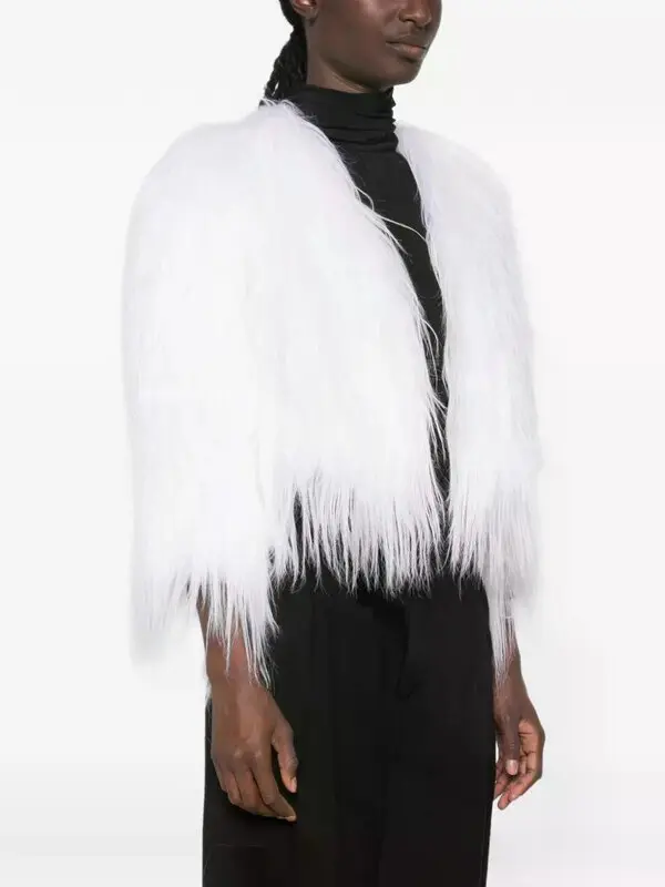 HEVA Lamb Fur Cropped Jacket