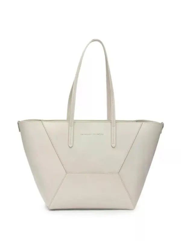 Brunello Cucinelli Geometric-panel Leather Shoulder Bag