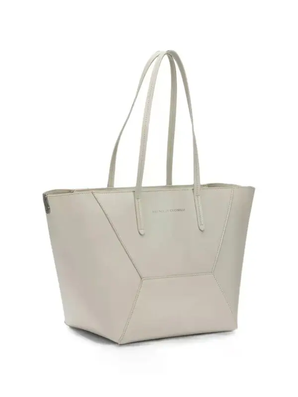 Brunello Cucinelli Geometric-panel Leather Shoulder Bag