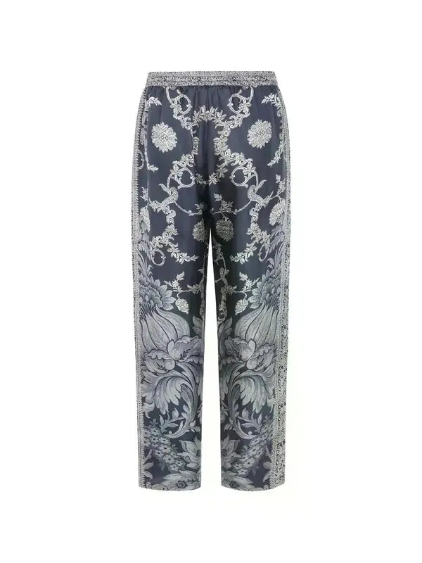 PIERRE-LOUIS MASCIA Floral-print Silk Trousers