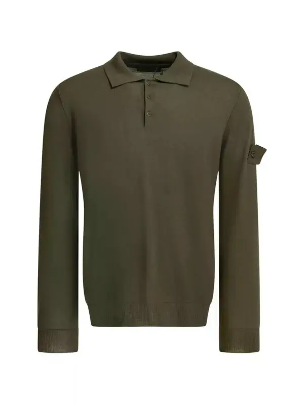 Stone Island Logo-patch Polo-collar Sweater