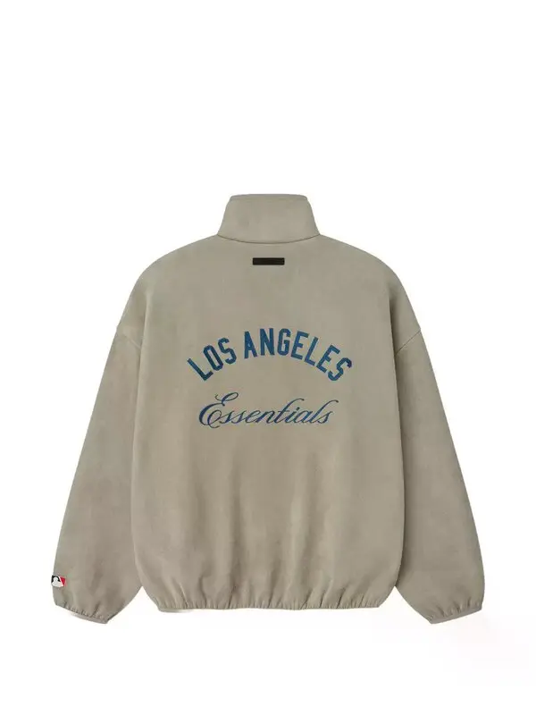 Fear Of God Dodgers Logo-embroidered Half-zip Sweatshirt