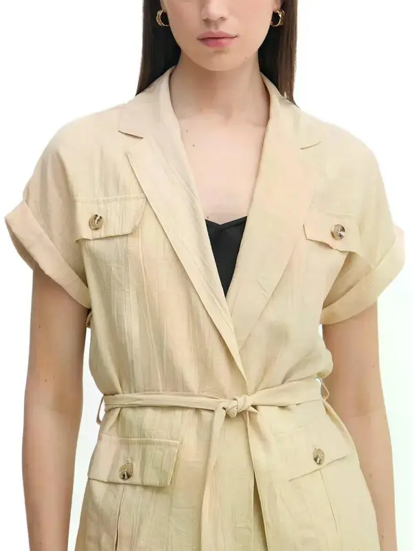 GAUDI Belted Crinkled-effect Shirt