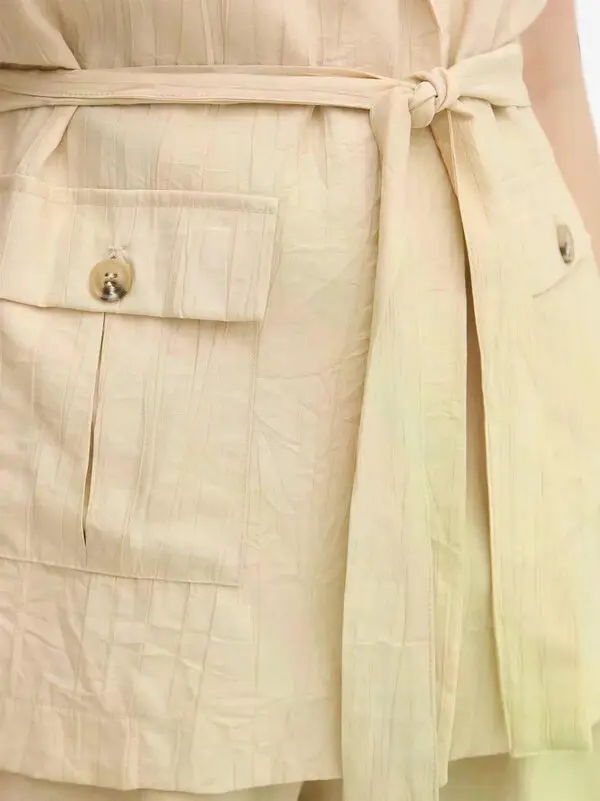 GAUDI Belted Crinkled-effect Shirt