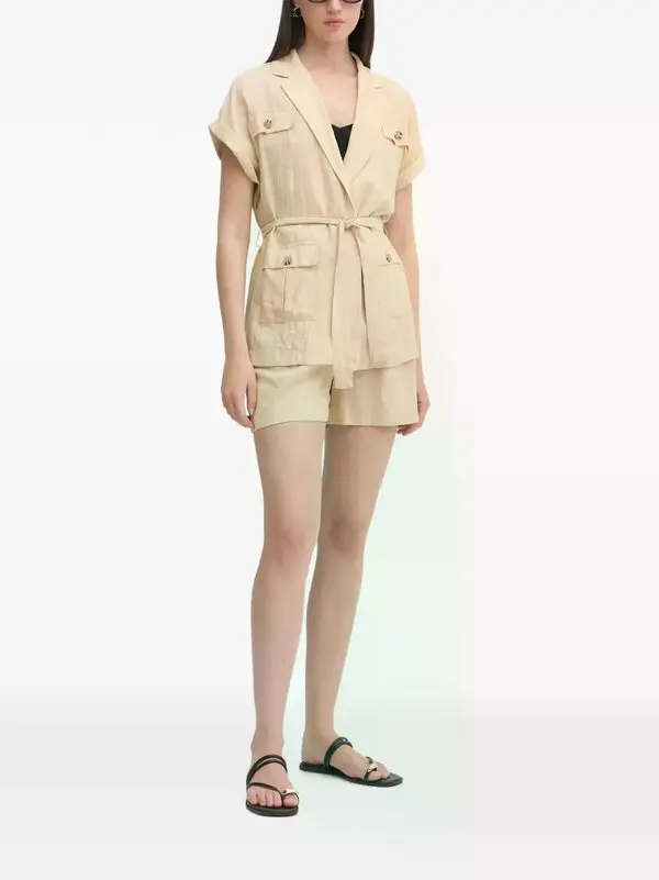 GAUDI Belted Crinkled-effect Shirt