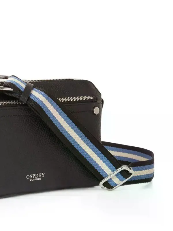 OSPREY London Stella Grainy Leather Cross-body Bag - Black