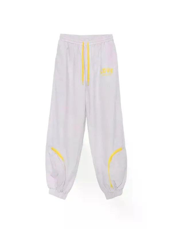 Moschino Logo Print Trousers - Purple