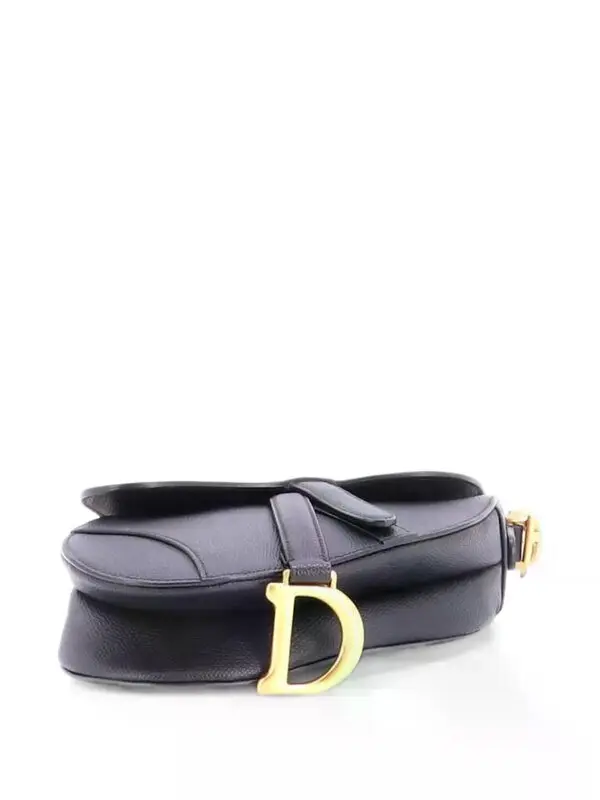 Dior Saddle Handbag With Strap Leather Mini Shoulder Bag