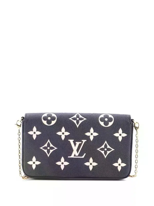 LOUIS VUITTON Felicie Pochette Bicolor Monogram Empreinte Giant Crossbody Bag