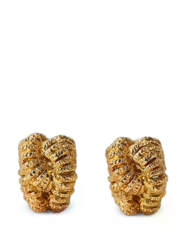 PAOLA SIGHINOLFI Tone Textured Knot Hoop Earrings - Gold