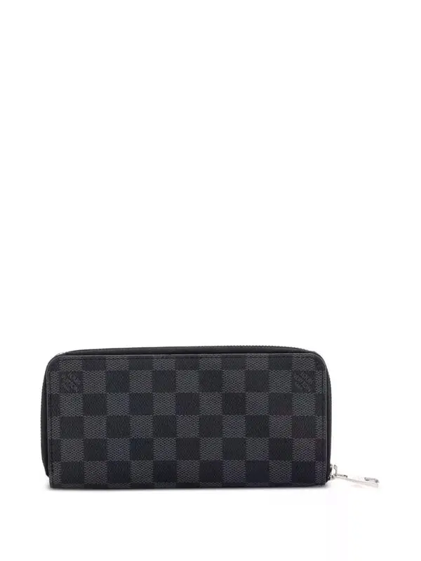 LOUIS VUITTON Zippy Wallet Damier Graphite Vertical Small Wallets - Black