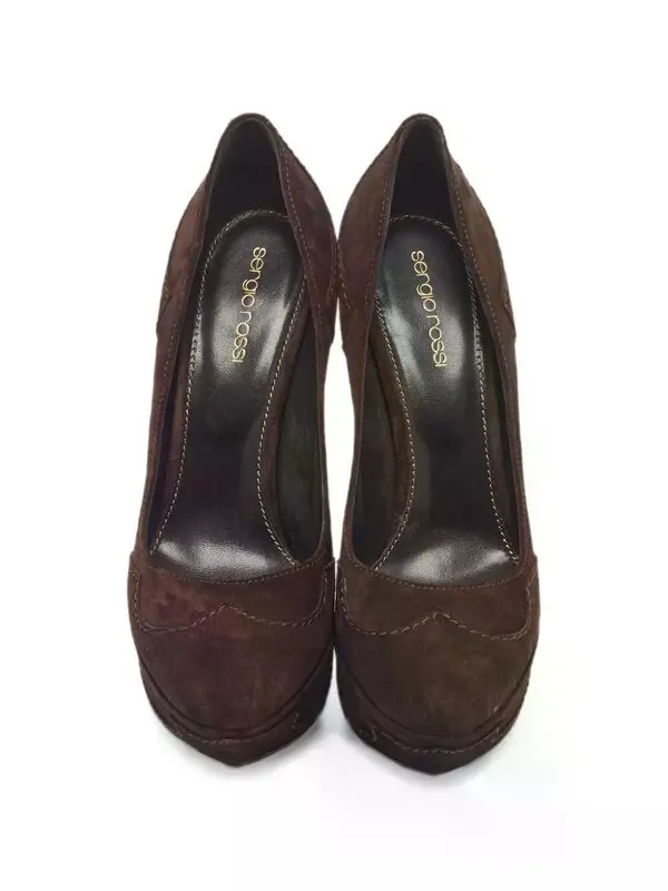 SERGIO ROSSI Suede Platform Stiletto Pumps