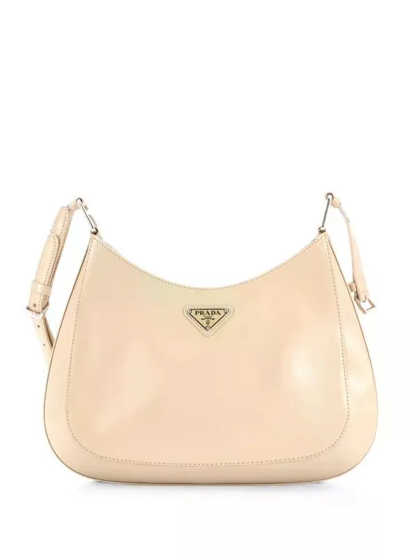 Prada Cleo Shoulder Bag Spazzolato Leather Large Hobo Bag