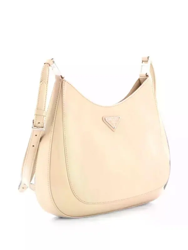 Prada Cleo Shoulder Bag Spazzolato Leather Large Hobo Bag